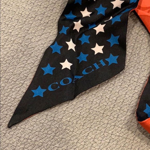 Coach | Accessories | Nwt Coach Silk Star Print Scarf Pony Wrap | Poshmark